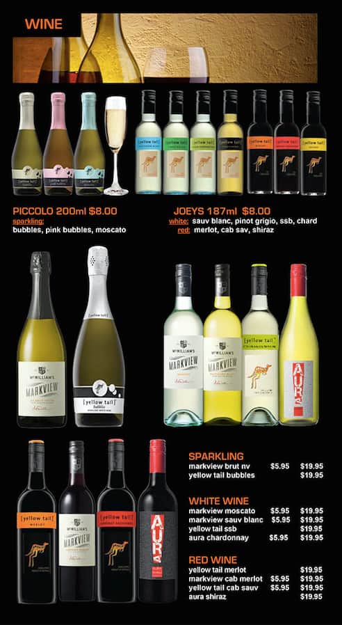 Menu at Hans Cafe, Rockingham, Syren St