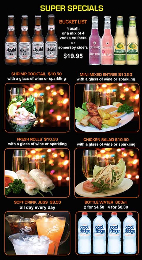 Menu at Han's Cafe, Armadale