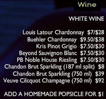 Menu at Key Bar, Austin, 617 W 6th St