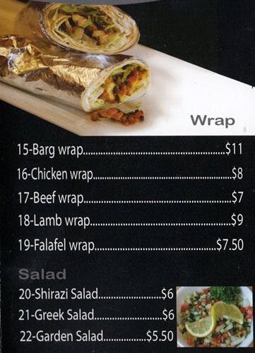 Menu at Kebab Stop restaurant, Oakville, Speers Rd