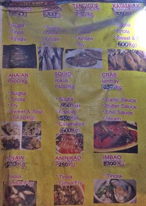 Menu at Co Jordan, Cebu City, Laray Road