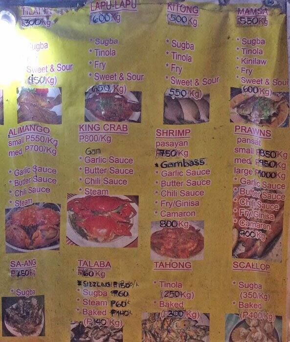 Menu at Co Jordan, Cebu City, Laray Road