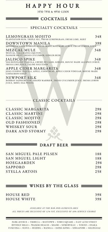 Menu at Wolfgang’s Steakhouse by Wolfgang Zwiener, Pasay, Newport Blvd