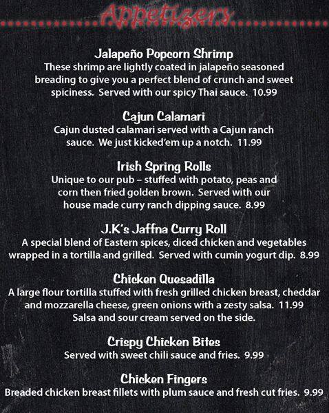 Menu at Scruffy Murphy's pub & bar, Toronto, 225 The East Mall