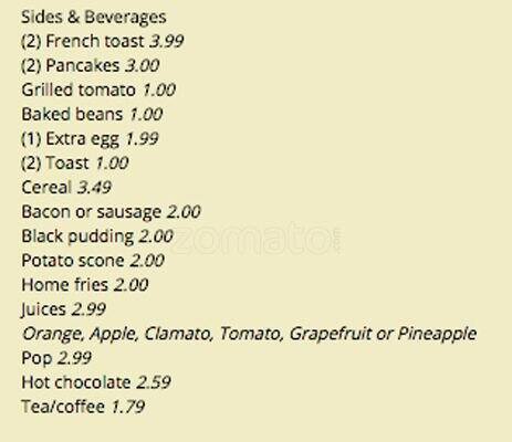 Menu at Scruffy Murphy's pub & bar, Toronto, 225 The East Mall