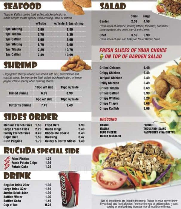 Menu at RuChDa Wings - restaurant, Fairburn, Campbellton Fairburn Rd