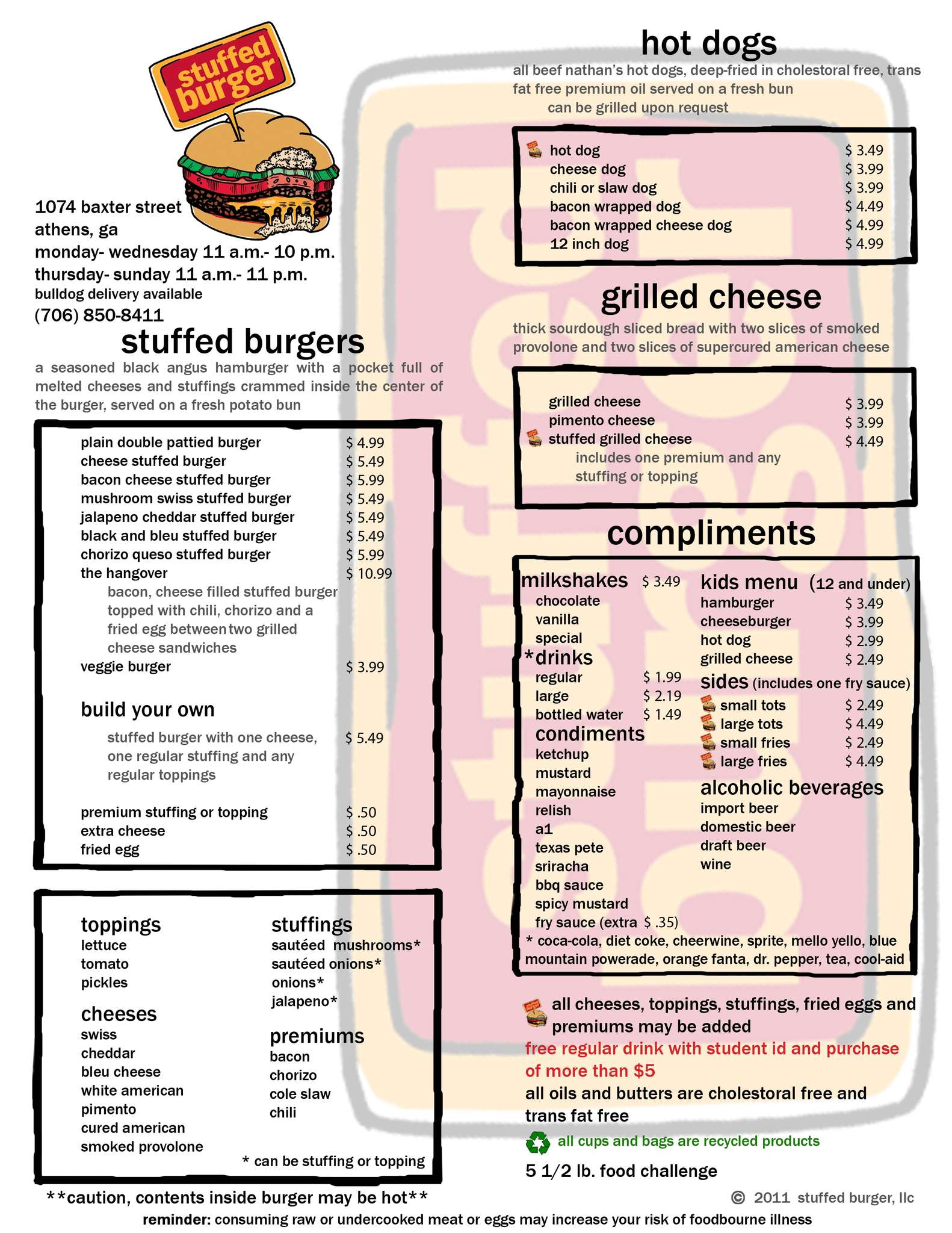 Stuffed Burger Menu, Menu for Stuffed Burger, Athens, Athens ...