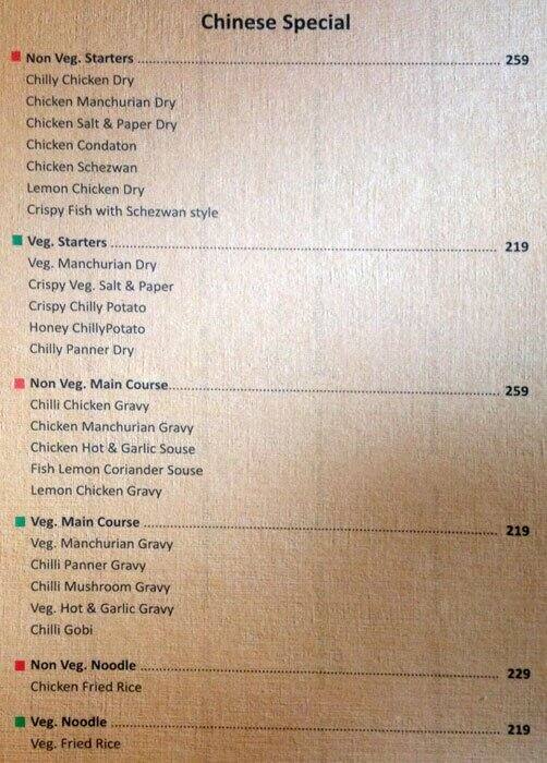 Menu at Mini Mahal Delux, Gurugram, Shop No.217-A