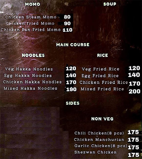 Menu at CUP SHUP CAFÉ, Howrah