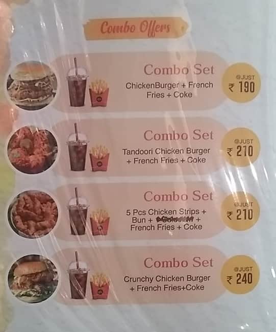 Menu at Ice Magic, Hyderabad