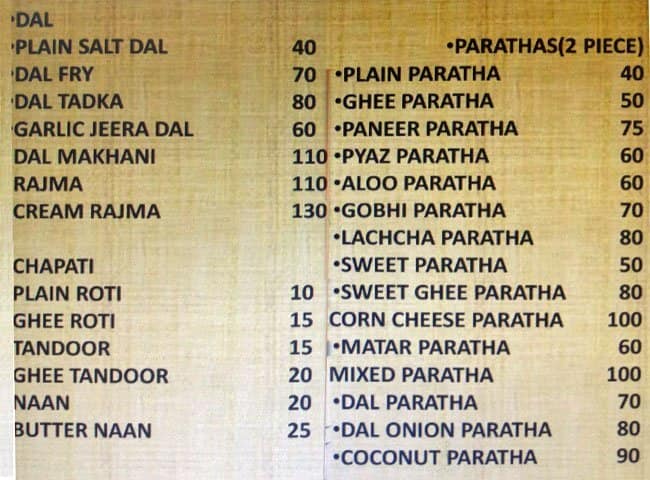 Menu at Tom N Jerry, Indore