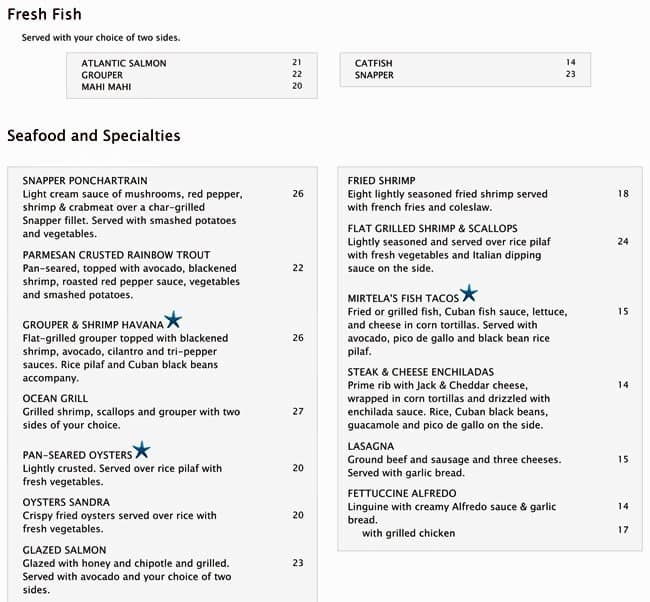 Menu at South Shore Grille pub & bar, League City