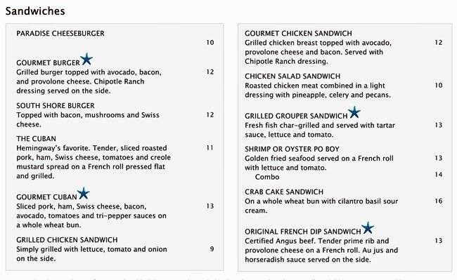 Carta del pub y bar South Shore Grille, League City