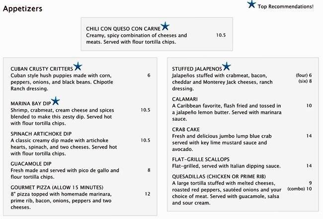 Menu at South Shore Grille pub & bar, League City