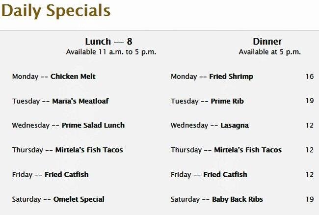 Carta del pub y bar South Shore Grille, League City