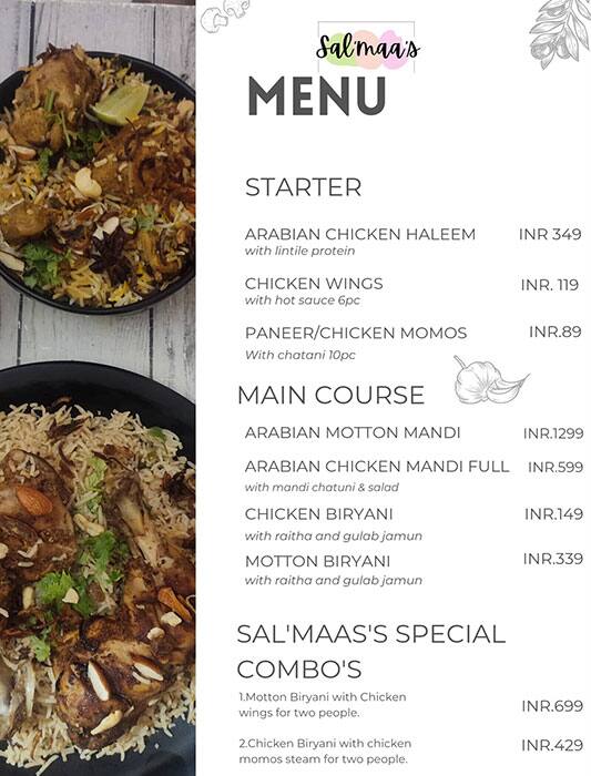 Menu of Salma's Food Zone, Yelahanka, Bangalore