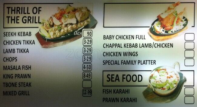 Menu at Lahore express fast food, London