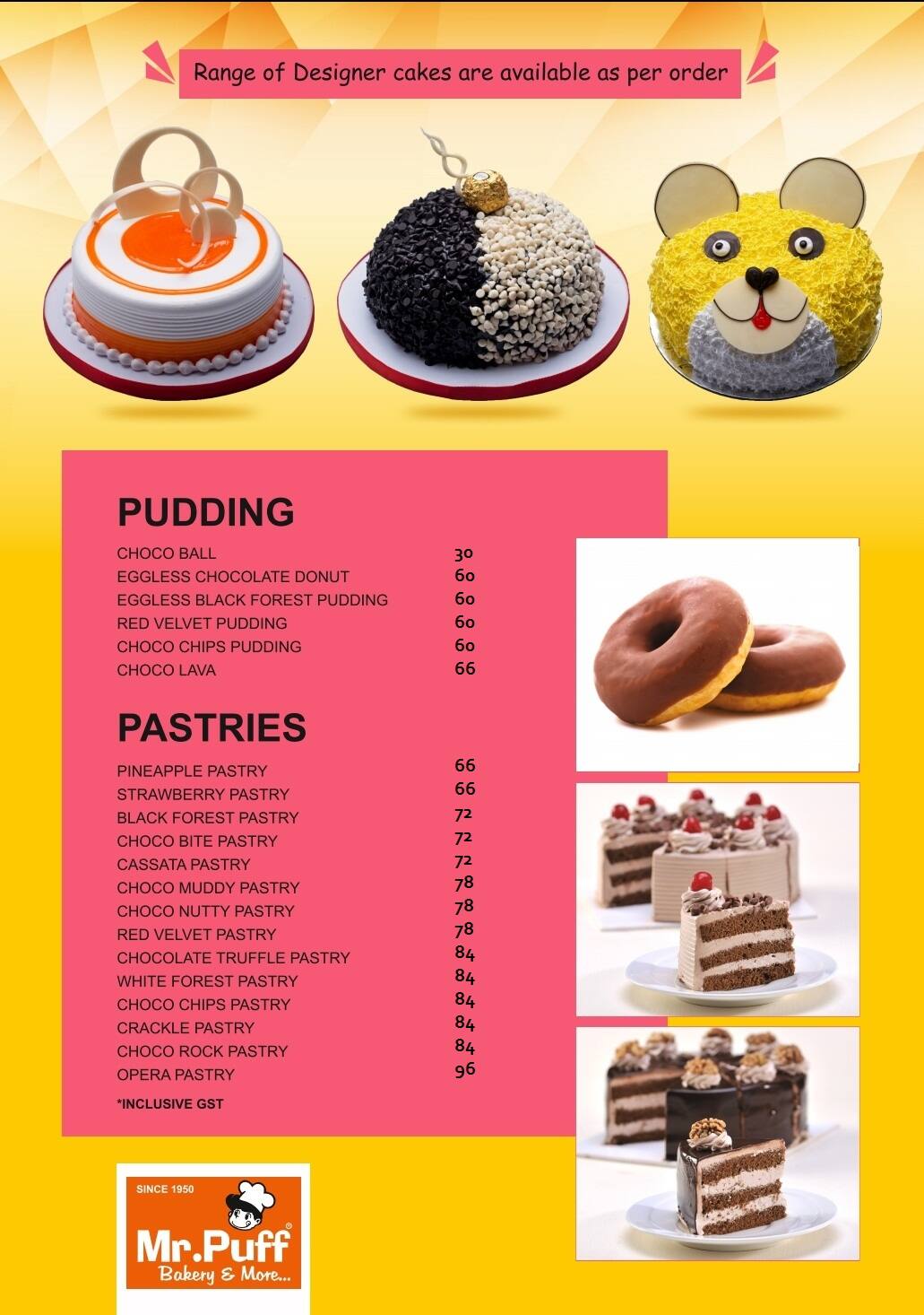 Menu at Mr. Puff, Ahmedabad, 8