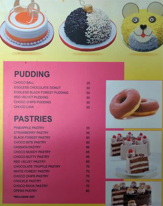 Menu at Mr. Puff, Ahmedabad