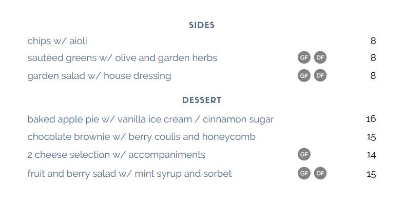 Menu at Hotel Grand Chancellor Brisbane restaurant, Spring Hill