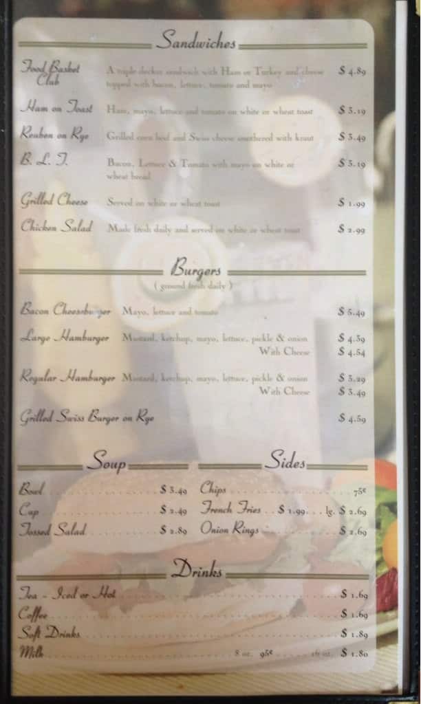 Menu at Food Basket restaurant, Albertville