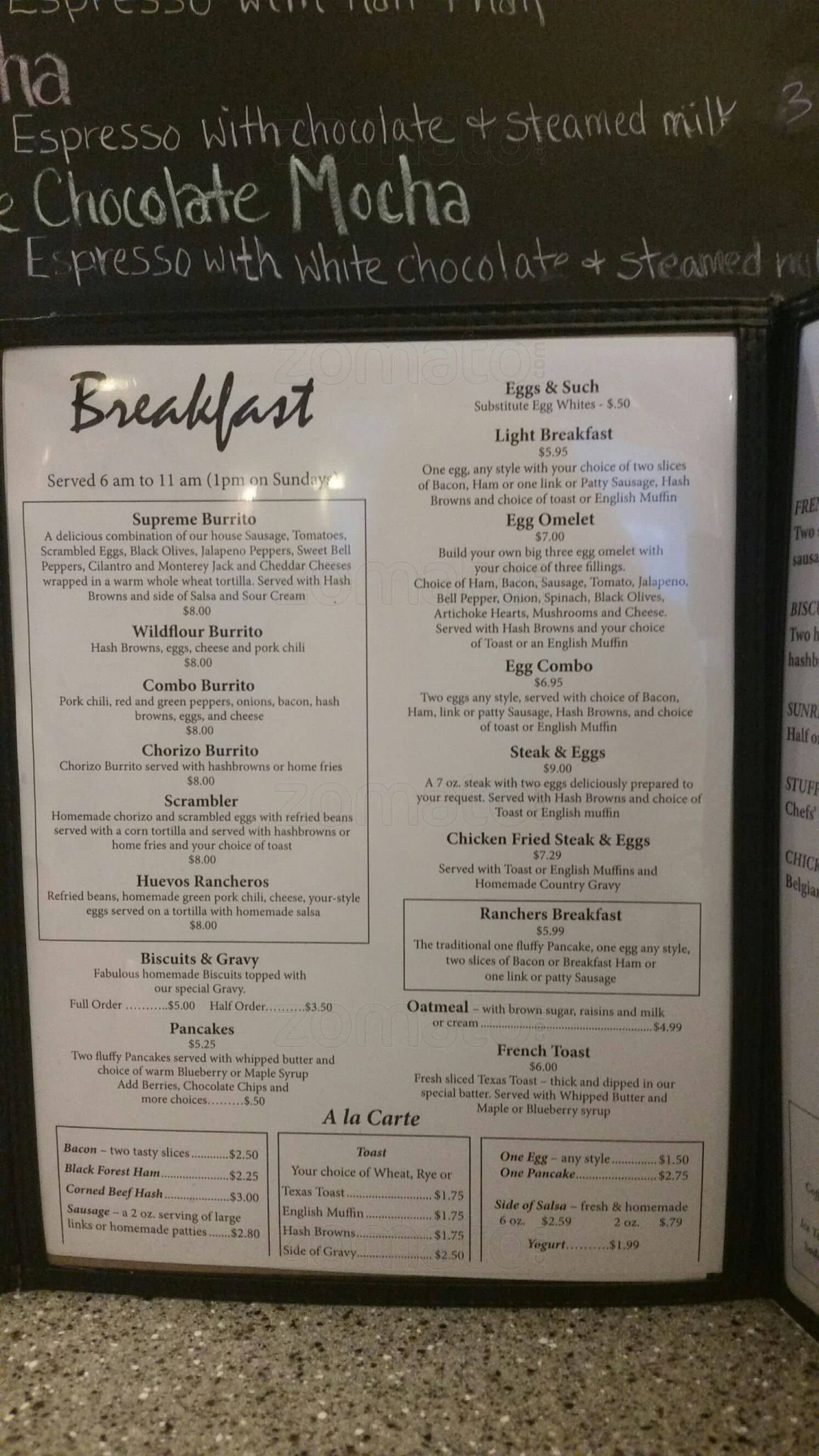 Menu at The Summit Restaurant - Home of Mamaw's Kitchen, Lander