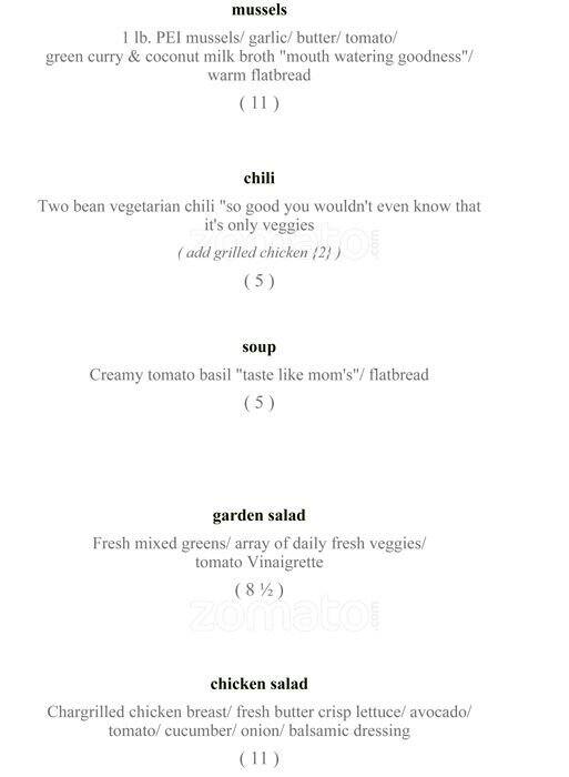 Menu at The Detroiter pub & bar, Lakewood