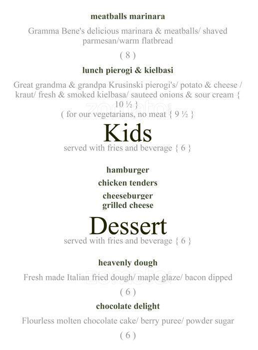 Menu at The Detroiter pub & bar, Lakewood