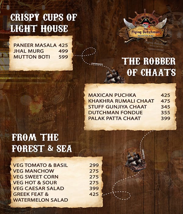 Menu of The Flying Dutchman, Indirapuram, Ghaziabad