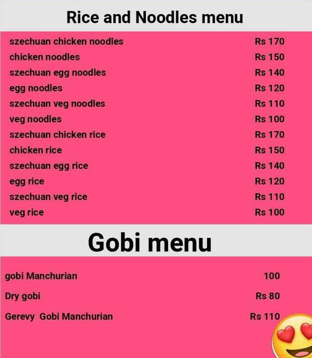 Menu of Masha Allah Pani Puri Corner, Frazer Town, Bangalore