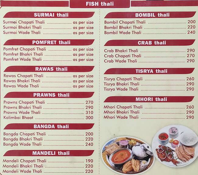 Menu at Hotel Malvan Kinara, Mumbai, Zilani Manzil