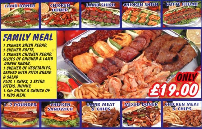 Menu at Bedfont Kebab restaurant, Feltham