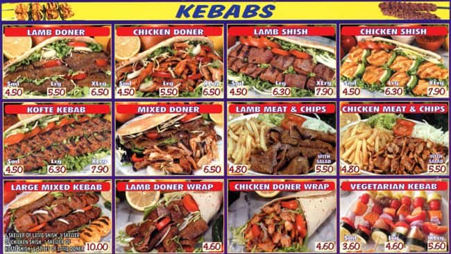 Menu at Bedfont Kebab restaurant, Feltham