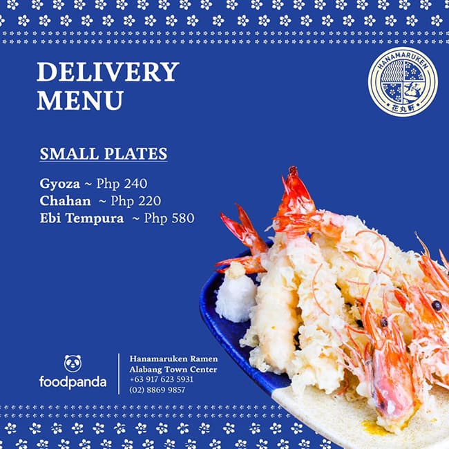 Menu at Hanamaruken Ramen Serendra restaurant, Taguig