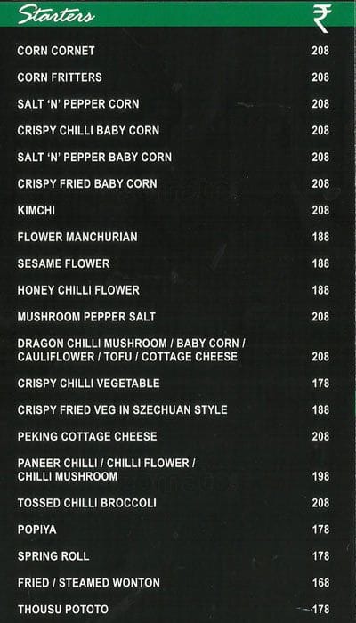 Flower Drum Menu, Menu for Flower Drum, Egmore, Chennai - Zomato