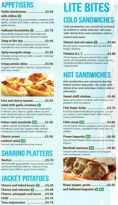 Menu at Friendship Inn pub & bar, Manchester, Scholes Ln