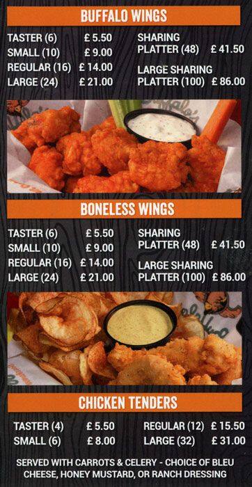 Menu at FatBurger restaurant, London, 10 Jamestown Rd