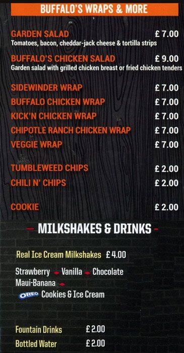 Menu at FatBurger restaurant, London, 10 Jamestown Rd