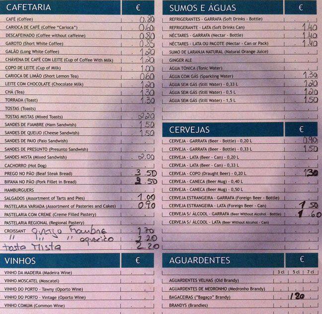 Ice Bar Menu, Menu de Ice Bar, Miragaia, Porto - Zomato Portugal