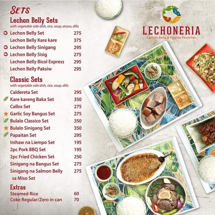 Menu at Lechoneria restaurant, Quezon City
