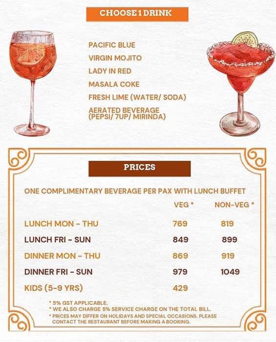 Menu of The Barbeque Company, Sector 38, Noida