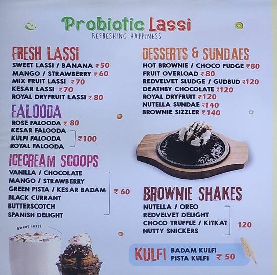 Menu of Lassi Shoppy, Marathahalli, Bangalore