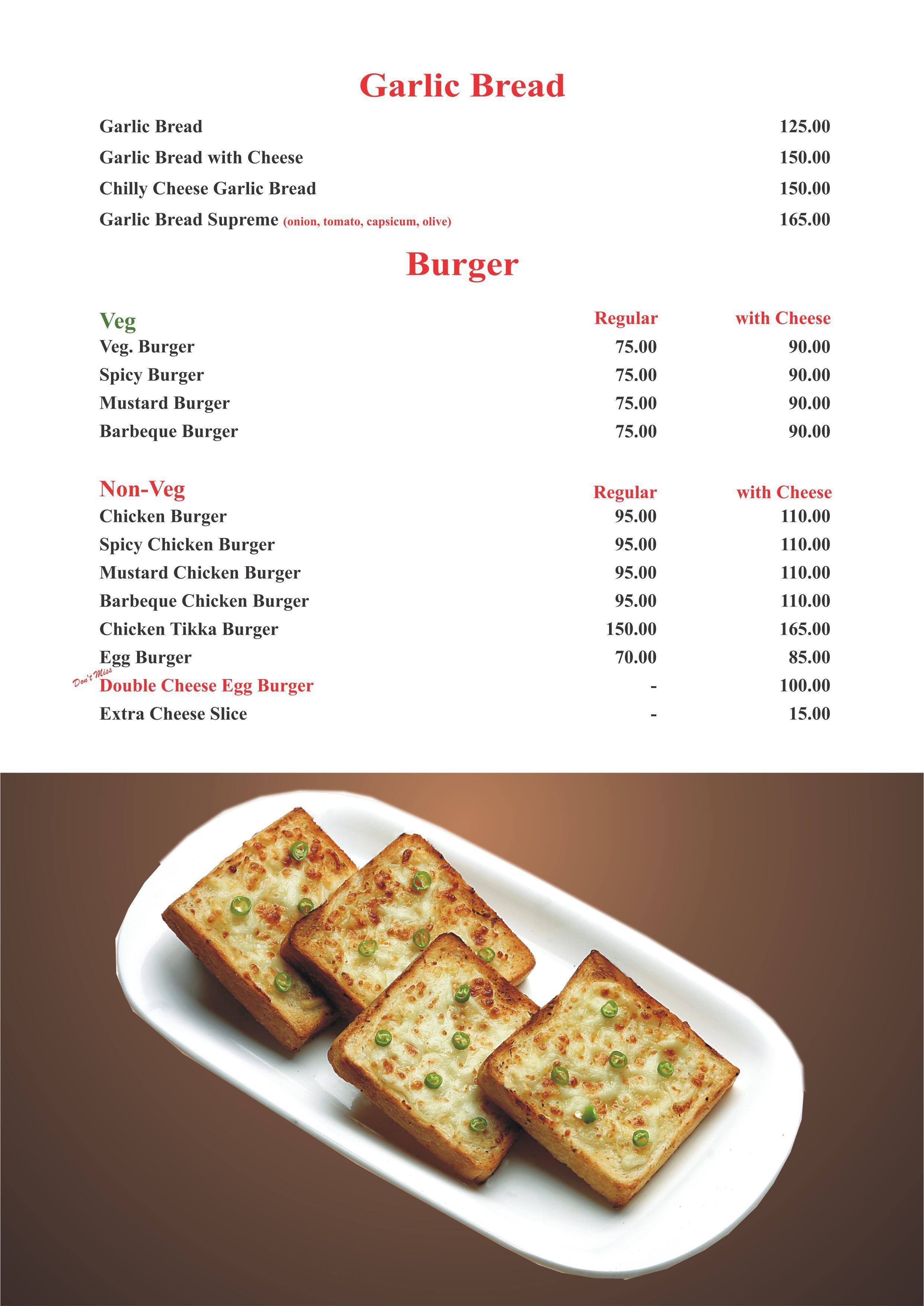 Menu at Sugar N Spice, Surat, RahulRaj Mall 3rd Floor