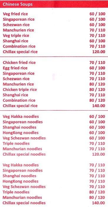 Menu at Chillax Multi Cuisine, Pimpri-Chinchwad, JQ2R+2JV