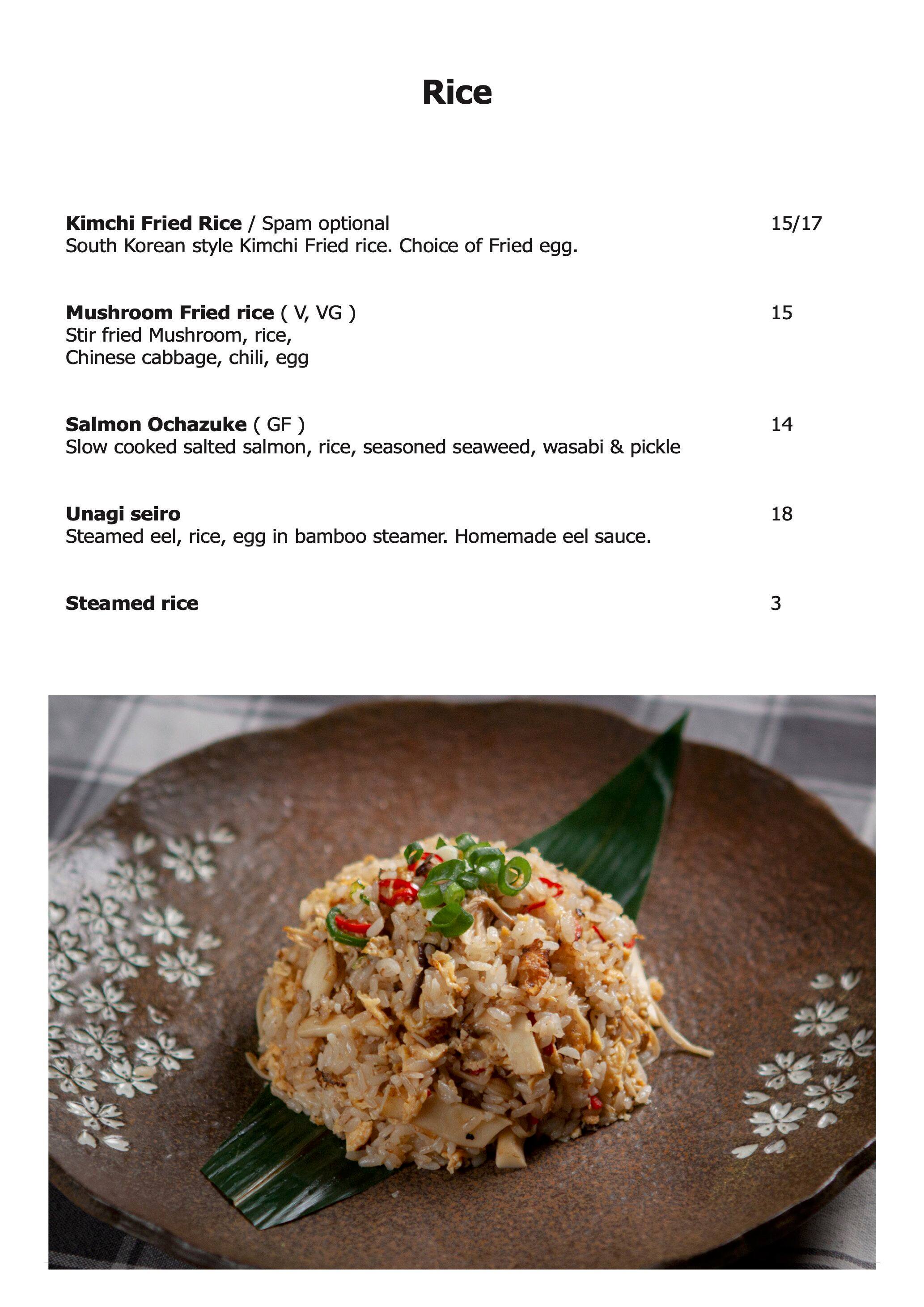 Menu at Mahn Doo restaurant, Melbourne