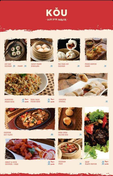 Menu at Kou Dimsum Parlour restaurant, Denpasar