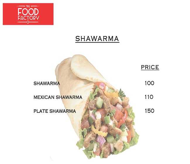 Menu at The Food Factory, Chennai, 31/14