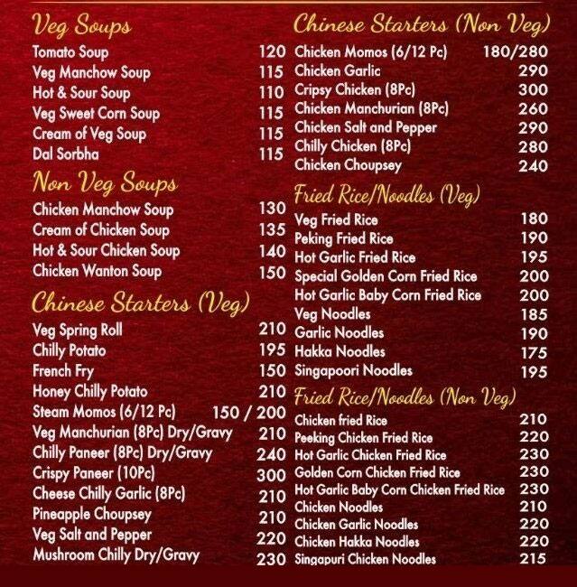 Menu of Singh Dhaba, Sector 62, Noida