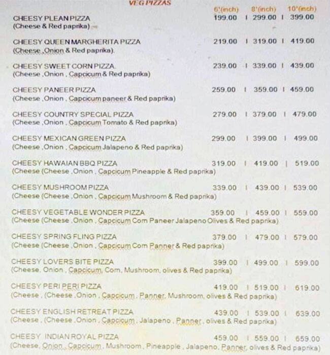 Menu at Kolkata Pizza House, Kolkata, Duhita Apartment