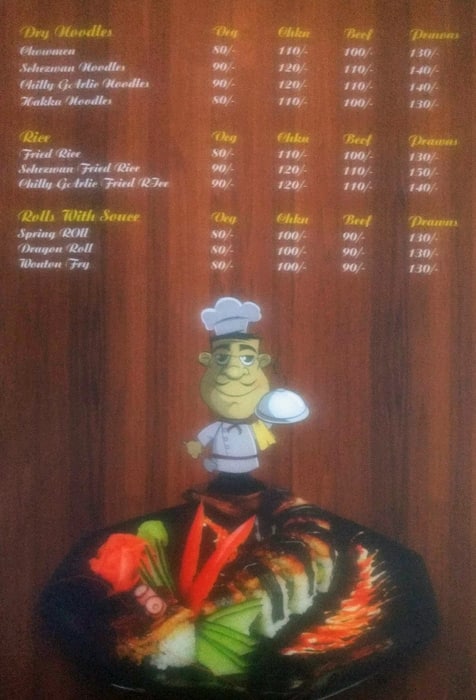 Menu at Tempura Restaurant, Bengaluru, 3rd Floor 303 5th Avenue Mall
